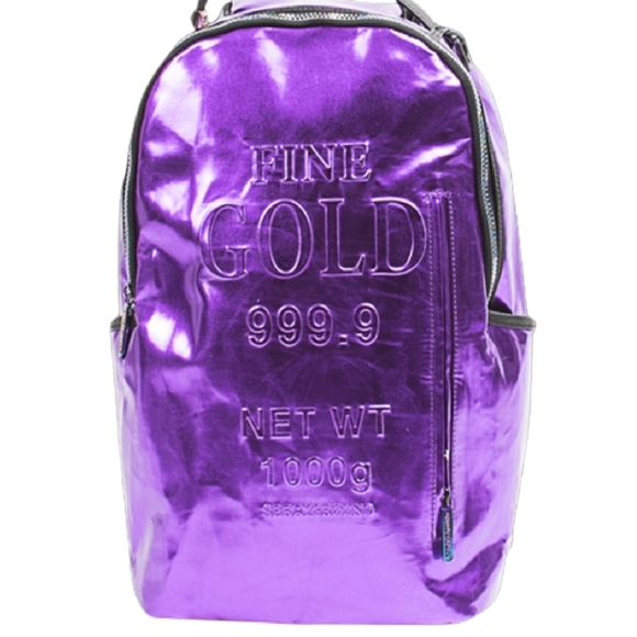 Sprayground | Bags | Sprayground Purple Fine Gold Backpack | Poshmark